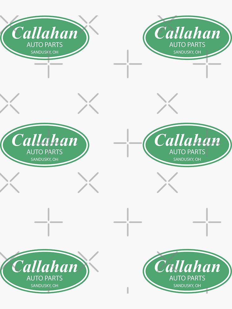 "callahan auto parts logo" Sticker for Sale by Teesfoyou | Redbubble