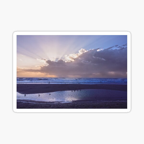 "Beach Sunrise After High Tide" Sticker for Sale by debramartz | Redbubble