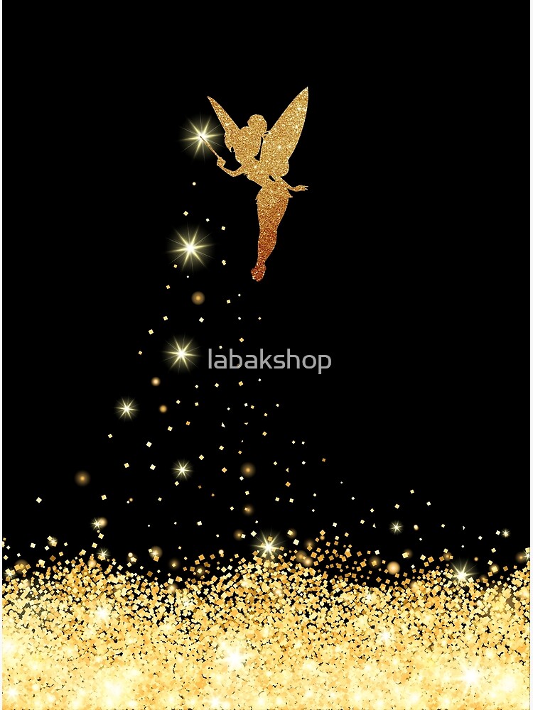 "Tinkerbell Magic Gold Glitter, Cute Fairy Gold Glitter, Fairy Pink ...