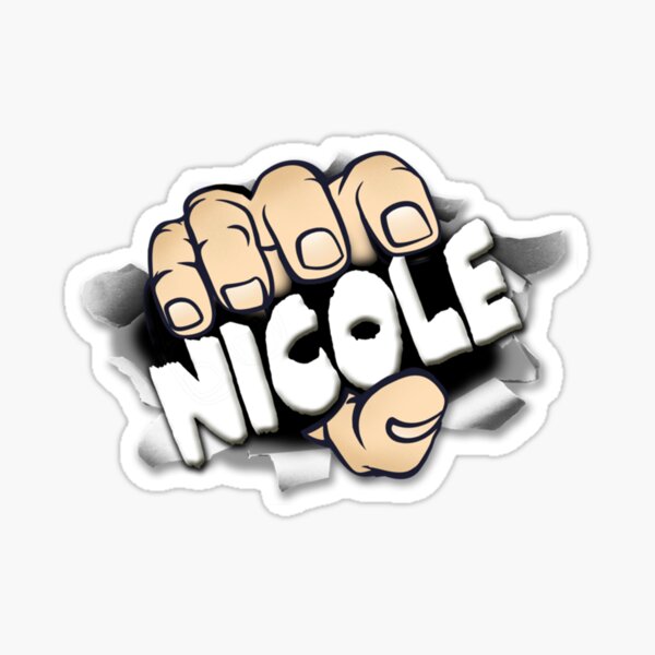 "nicole, name nicole " Sticker for Sale by LuckyBoutique | Redbubble