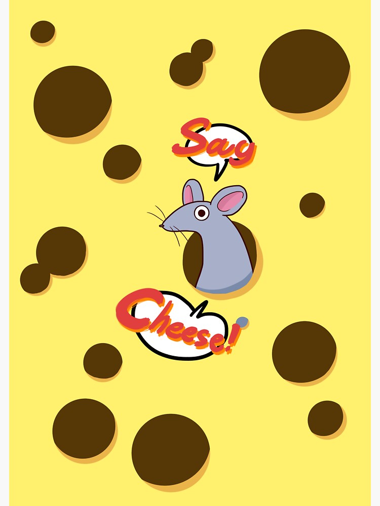 "Mouse say cheese!" Sticker for Sale by Krittiya-N | Redbubble