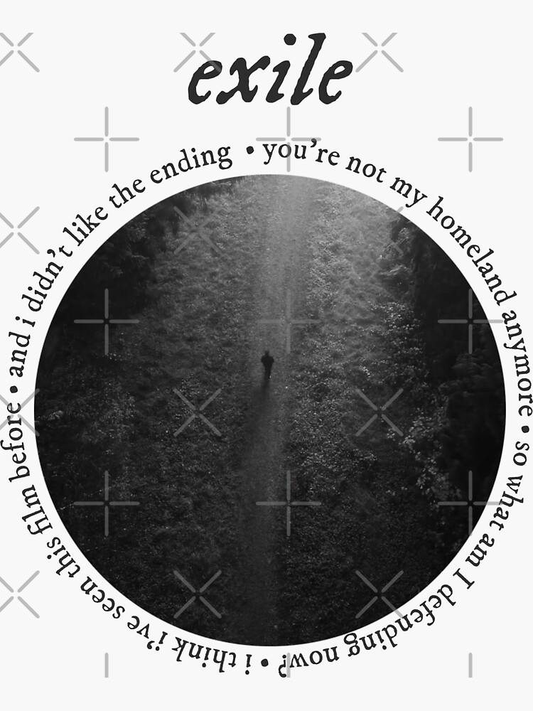 "folklore - exile " Sticker for Sale by estheticalrh | Redbubble