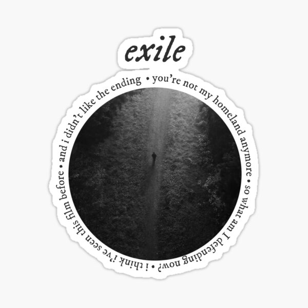 "folklore - exile " Sticker for Sale by estheticalrh | Redbubble