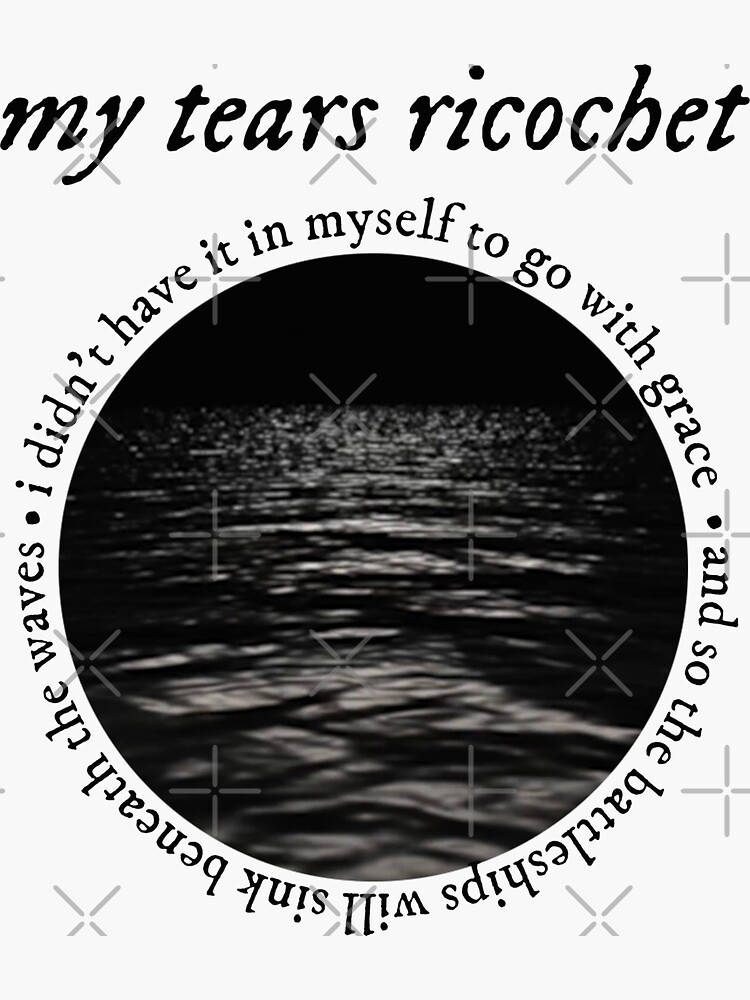 "taylor swift | folklore | my tears ricochet" Sticker for Sale by ...