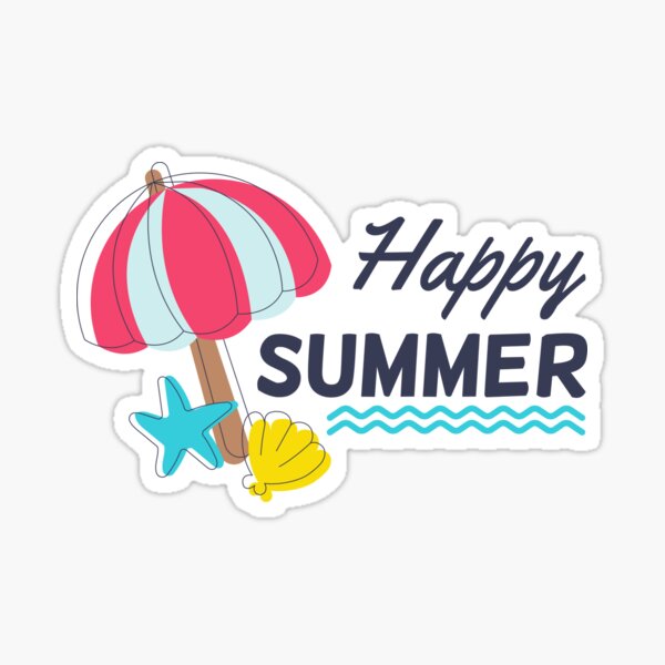 "Happy Summer | Best Summer Ever" Sticker for Sale by Bana-Merch ...