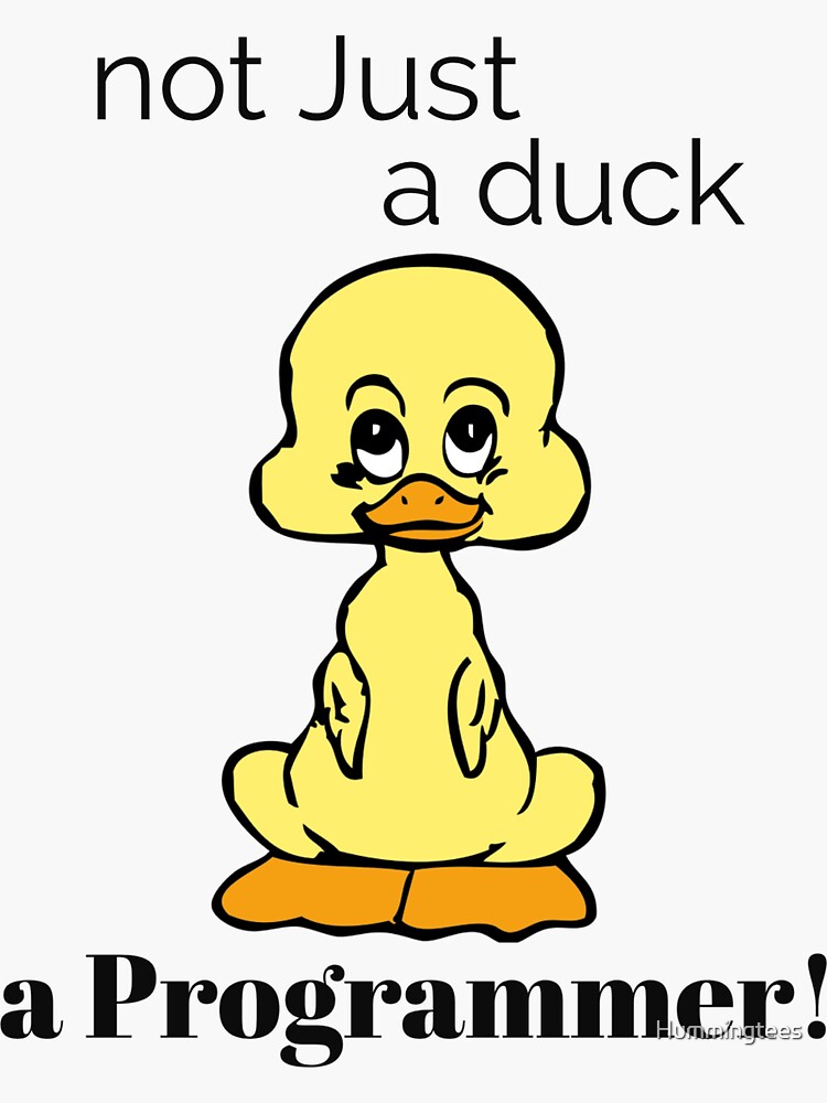 Programmer Duck Coding Developer Sticker For Sale By Hummingtees
