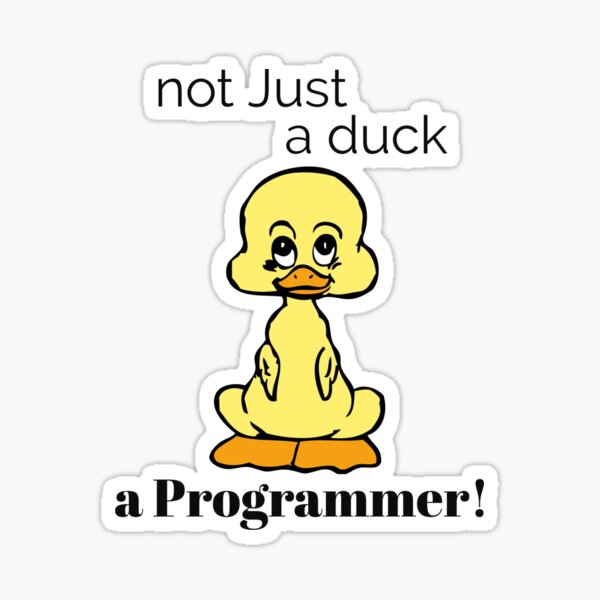 "Programmer Duck,coding,developer" Sticker for Sale by Hummingtees ...