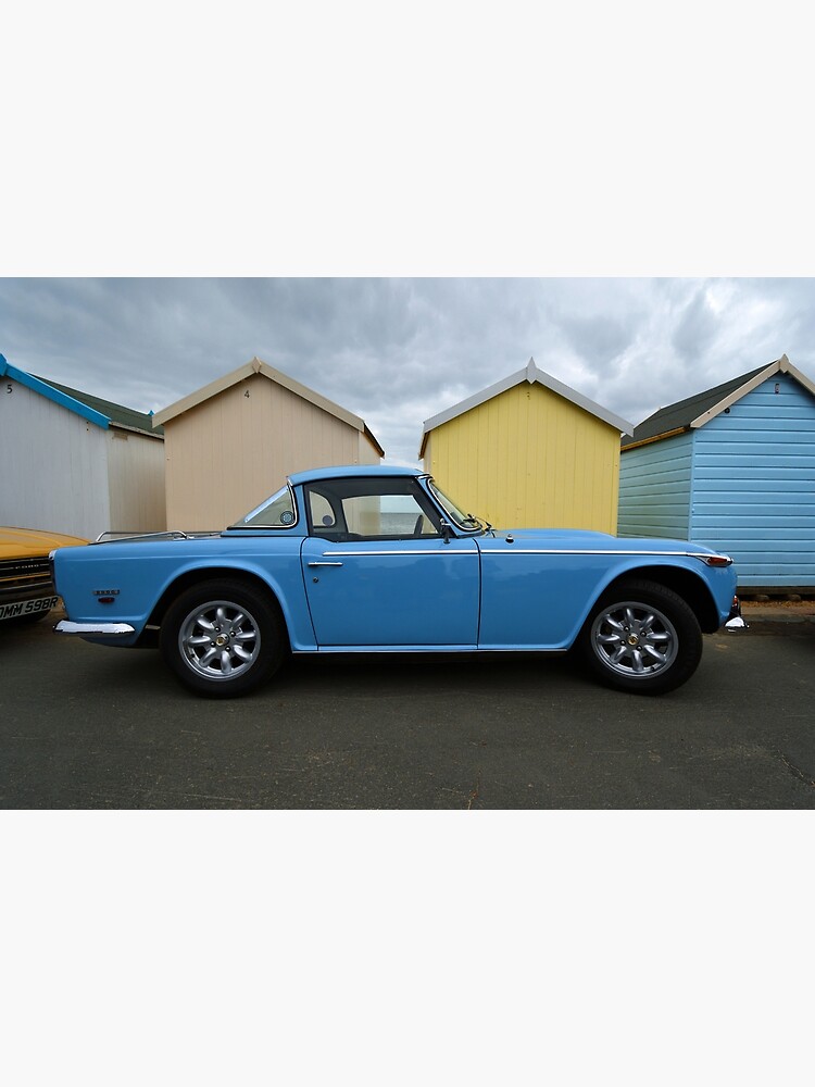 "Classic Light Blue Triumph TR5 2500 PI Motor Car parked on seafront ...