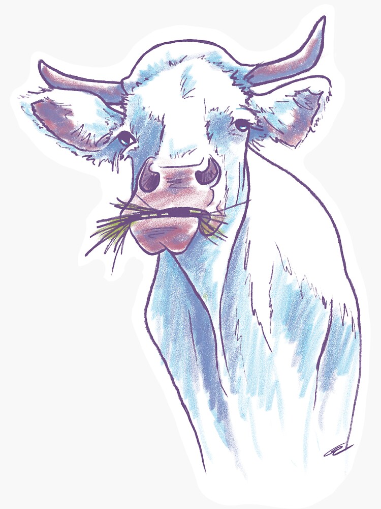 "Derp Cow" Sticker for Sale by Chelsish | Redbubble