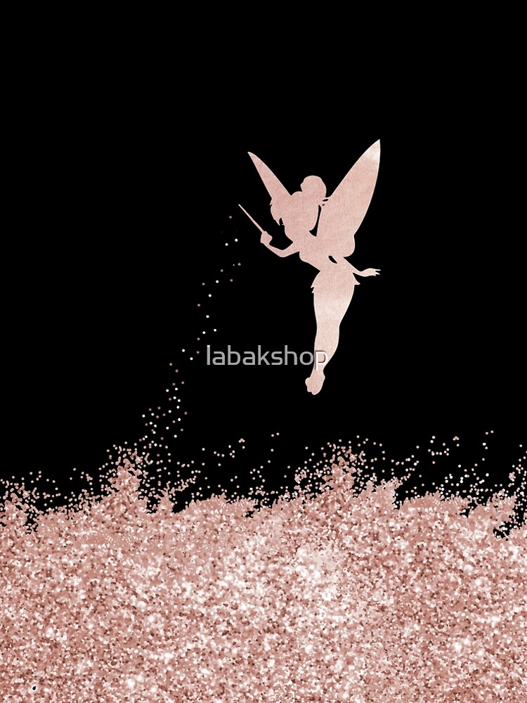 "Pink Tinkerbell Magic Gold Glitter, Cute Fairy Gold Glitter,Pink Fairy ...