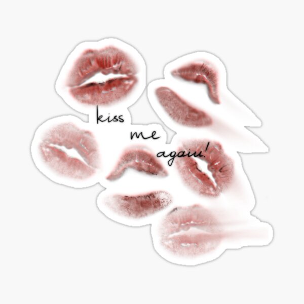 "Kisses" Sticker for Sale by xsaxsandra | Redbubble