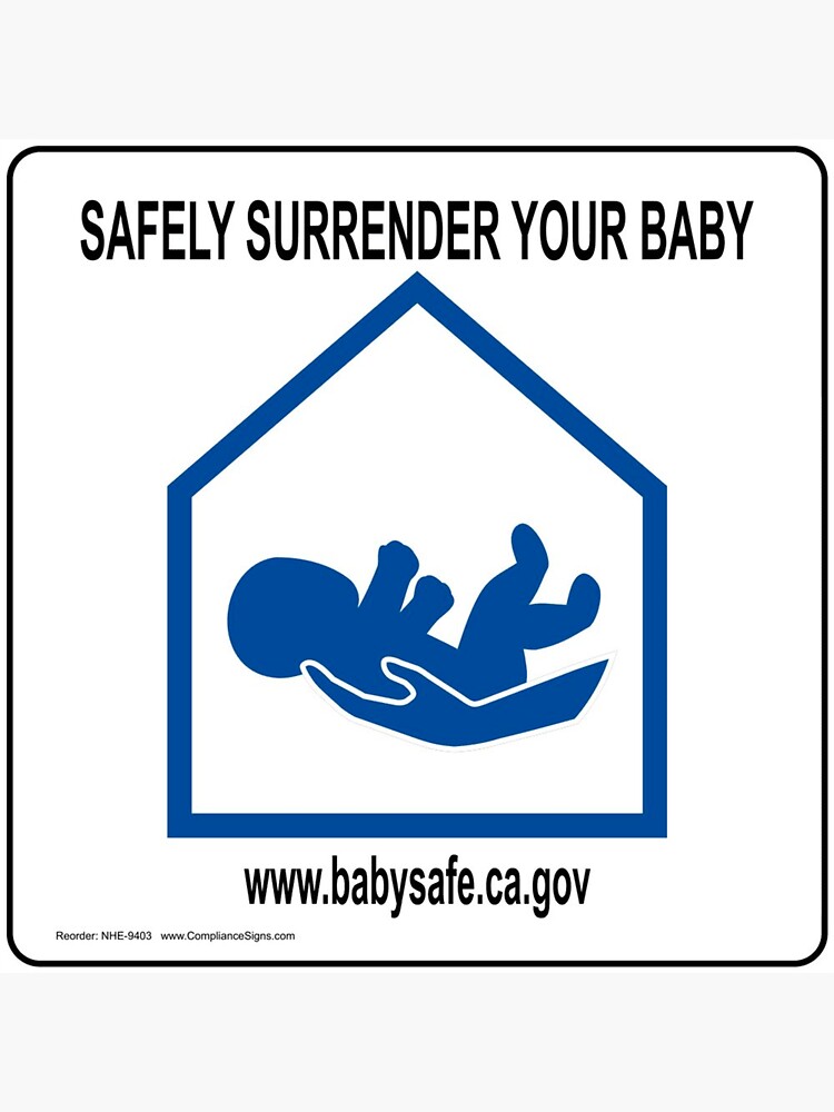 "Safely surrender your baby" Sticker for Sale by sunii-berry | Redbubble