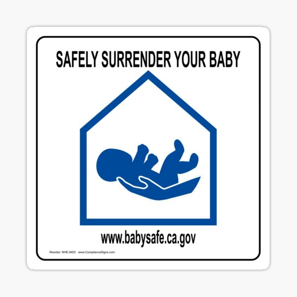 "Safely surrender your baby" Sticker for Sale by sunii-berry | Redbubble