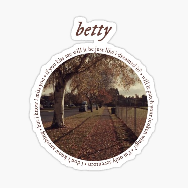 "taylor swift | folklore | betty" Sticker for Sale by estheticalrh ...