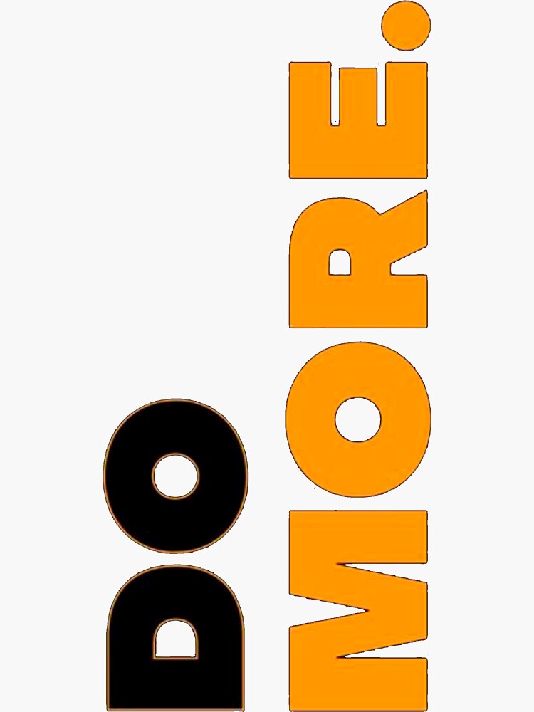 "Do More." Sticker for Sale by gonjorr | Redbubble