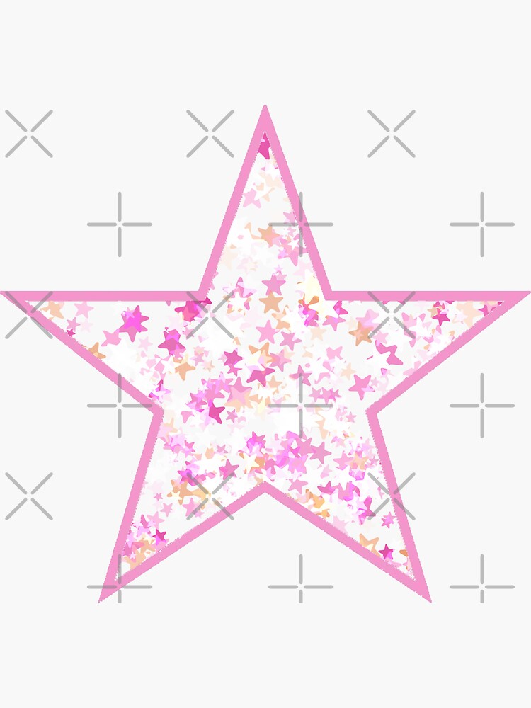 "Pink star" Sticker for Sale by Ginny2205 | Redbubble