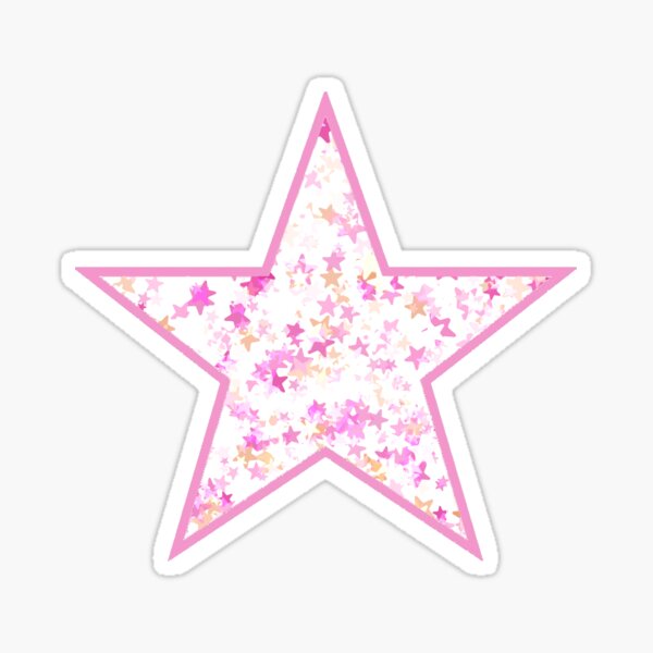 "Pink star" Sticker for Sale by Ginny2205 | Redbubble