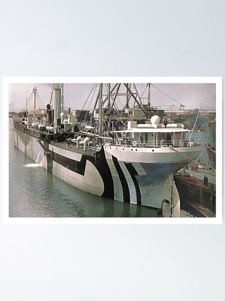 "WWI Dazzle Ship Camouflage 01" Poster for Sale by ersartz | Redbubble