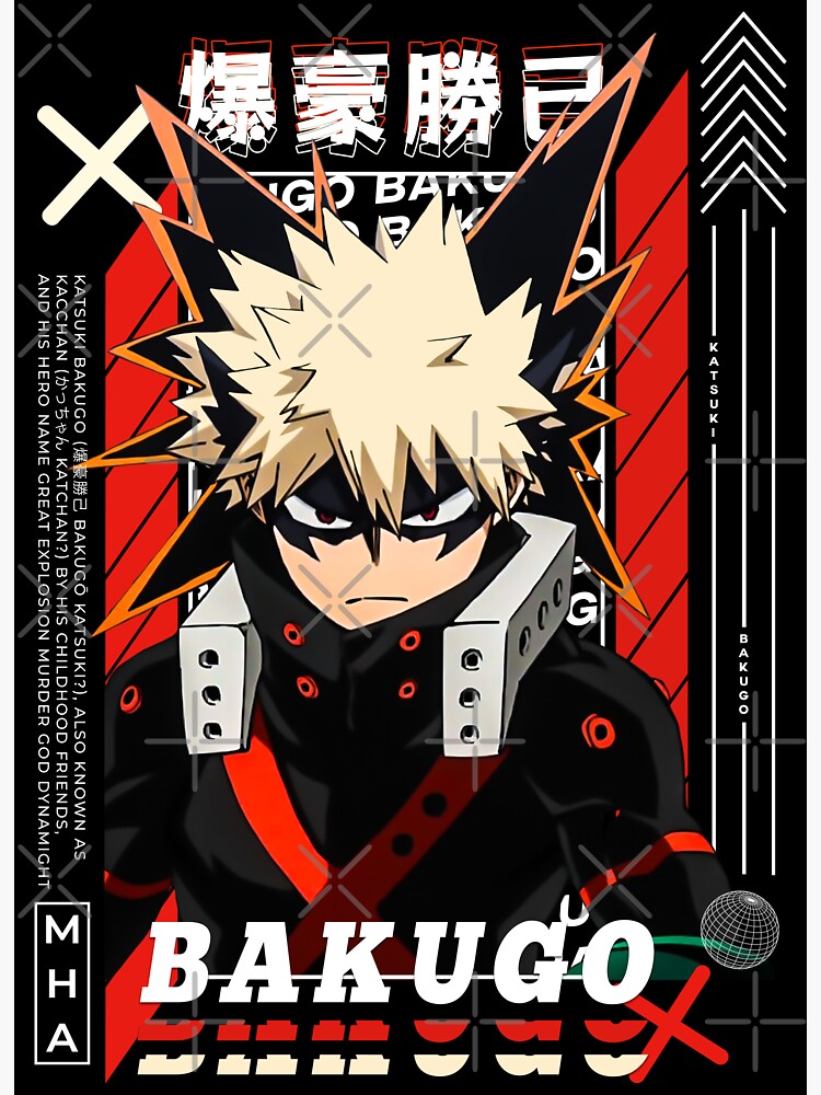 "Mha Bakugo Back Hoodie, Kacchan bnha," Sticker for Sale by Saghanime ...