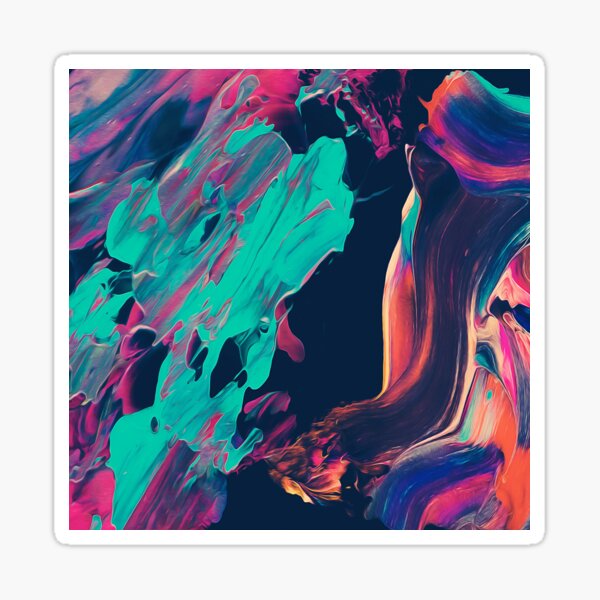 "Fantastic blurring of colors 2" Sticker for Sale by badgermark | Redbubble