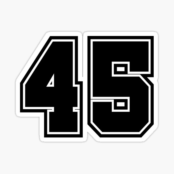 "45" Sticker for Sale by NipunHiranya | Redbubble