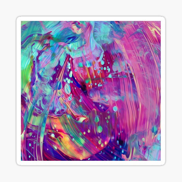 "Fantastic blurring of colors 4" Sticker for Sale by badgermark | Redbubble