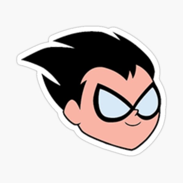 Pegatina «etiqueta engomada de la cara de robin y camisetas» de ...