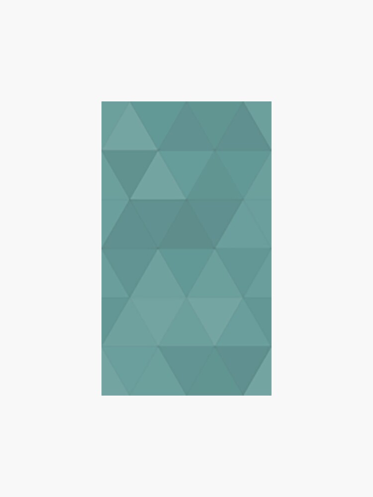"Triangular repeating pattern with vintage sea green shades" Sticker ...