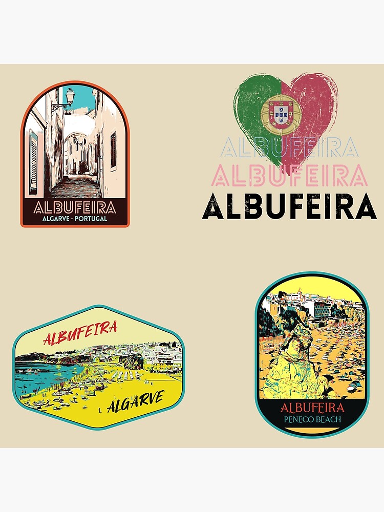 "Albufeira, Portugal, vintage travel decal pack" Poster for Sale by ...