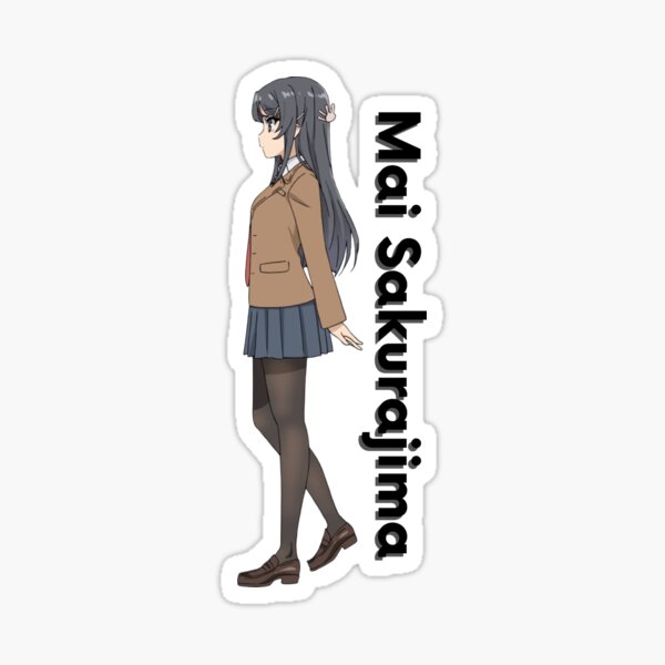 "Mai Sakurajima " Sticker for Sale by WaifuCenter | Redbubble