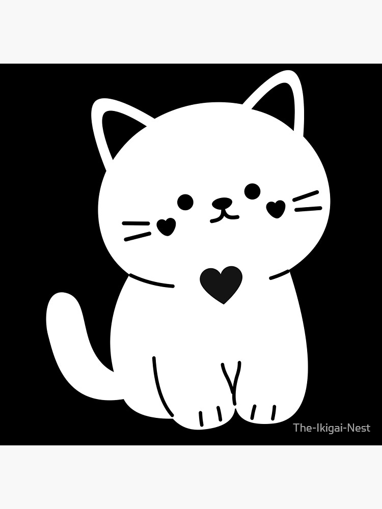 "The White Meow Brother Cat Cute Design" Poster for Sale by The-Ikigai ...