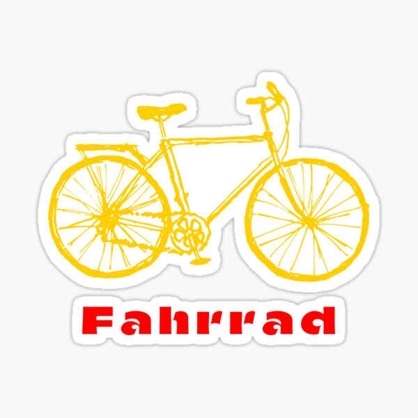 "Riding bicycle in Germany - Fahrrad" Sticker for Sale by LTM-tee ...