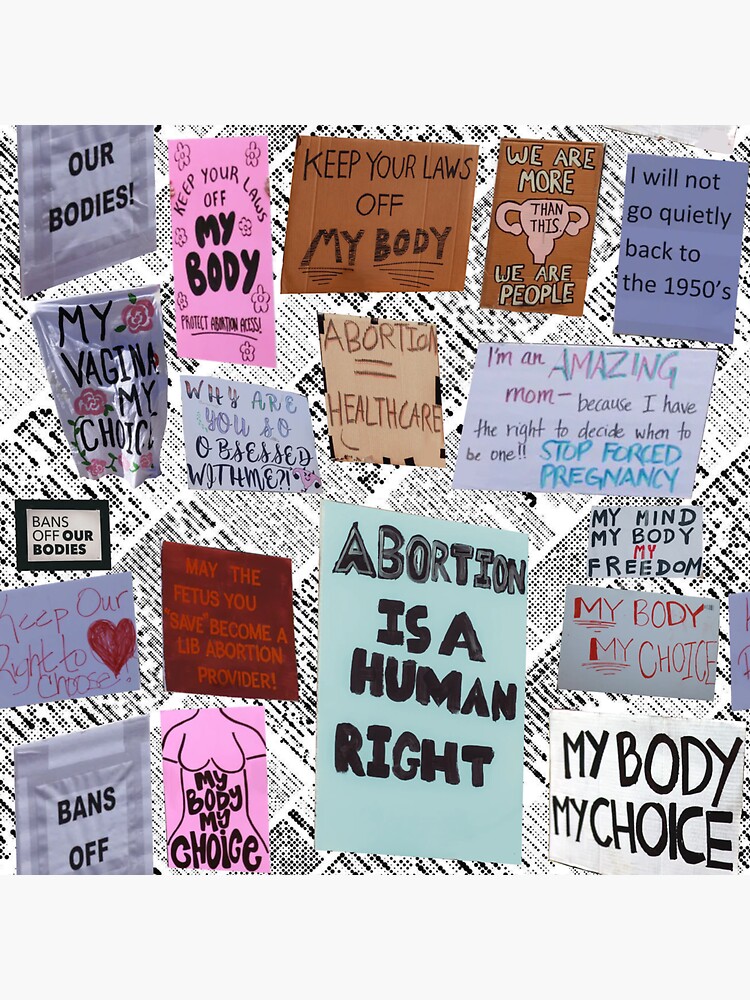 "Pro choice newspaper clipping pattern" Sticker for Sale by ...