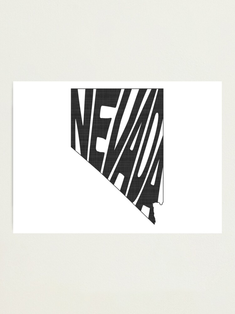 "Nevada State Word Art" Photographic Print for Sale by surgedesigns ...
