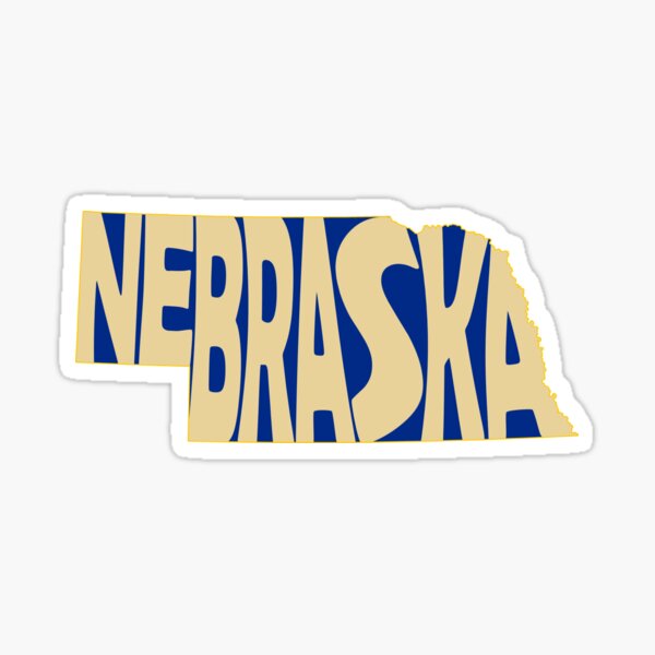 "Nebraska State Word Art" Sticker by surgedesigns | Redbubble