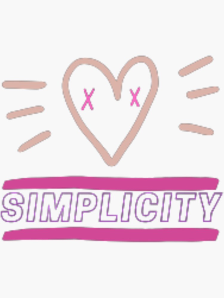 "Simplicity" Sticker for Sale by AD37 | Redbubble