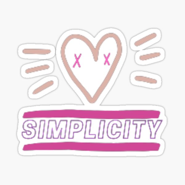 "Simplicity" Sticker for Sale by AD37 | Redbubble