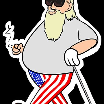 "Smokin’ John Daly " Sticker for Sale by MainandLocal | Redbubble