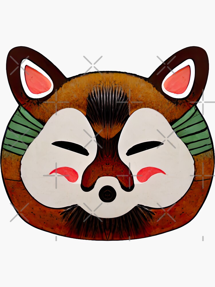 "Cute Little Tanuki" Sticker for Sale by fallshrooms | Redbubble
