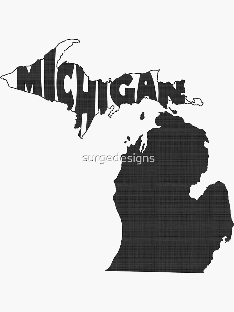 "Michigan State Word Art" Sticker by surgedesigns | Redbubble