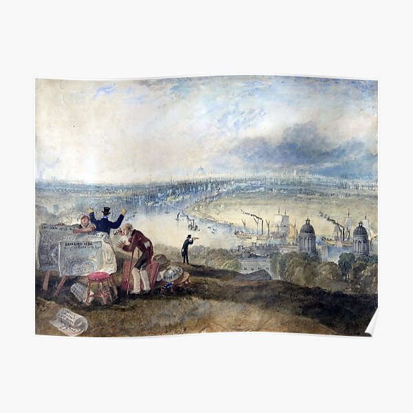 "Joseph Mallord William Turner View of London from Greenwich" Poster by ...