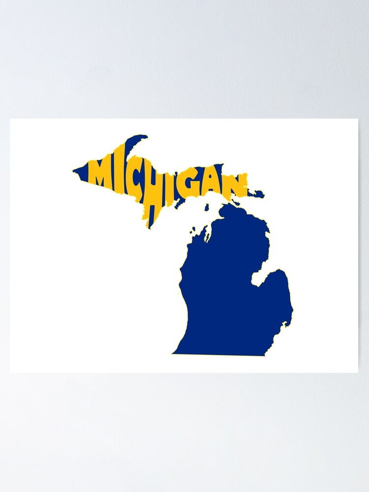 "Michigan State Word Art" Poster by surgedesigns | Redbubble