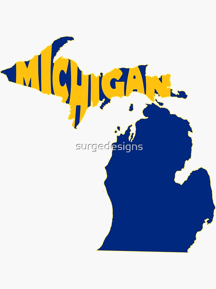 "Michigan State Word Art" Sticker for Sale by surgedesigns | Redbubble