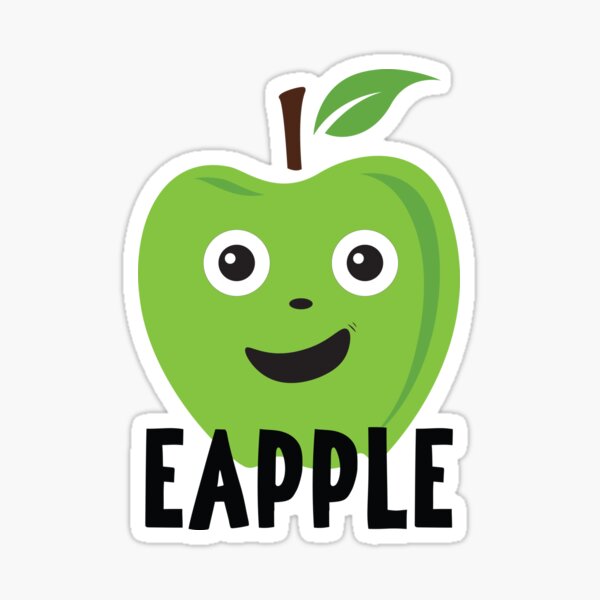 "eapple " Sticker for Sale by Zigas-Design | Redbubble