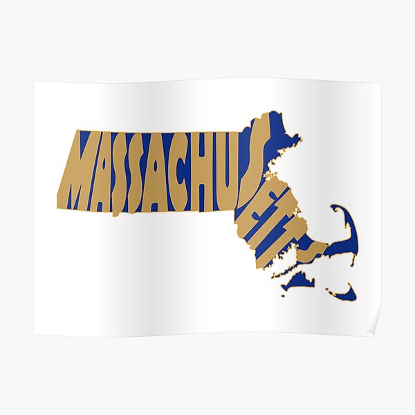 "Massachusetts State Word Art" Poster by surgedesigns | Redbubble