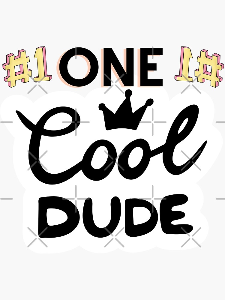"One cool dude" Sticker for Sale by Bap-tiste | Redbubble