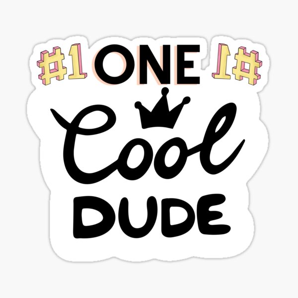 "One cool dude" Sticker for Sale by Bap-tiste | Redbubble