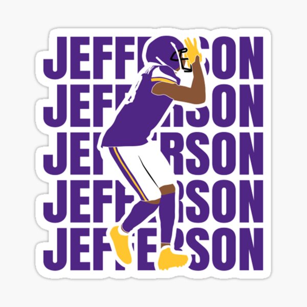 "Justin Jefferson Grid" Sticker for Sale by helenxpger | Redbubble