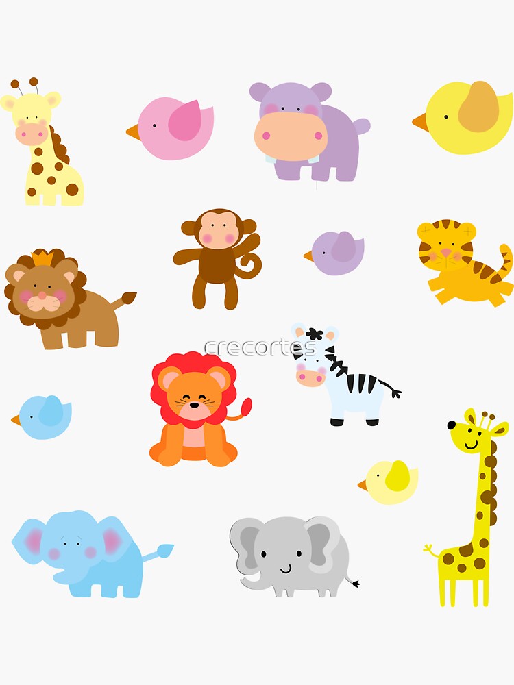 "safari stickers set" Sticker for Sale by crecortes | Redbubble