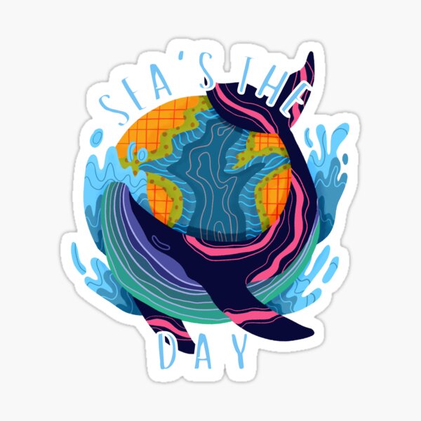 "Sea's The Day Whale Logo" Sticker for Sale by SpudMonkey815 | Redbubble